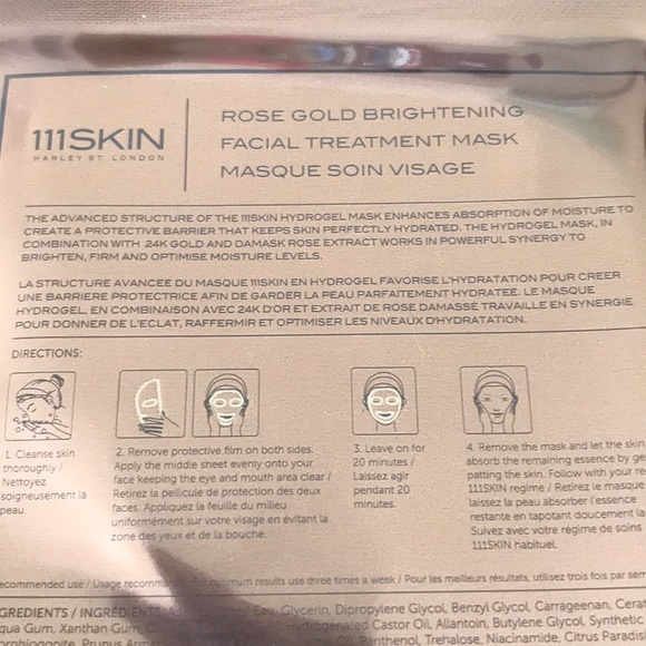111SKIN | Skincare | 11skin 24 K Rose Gold Brightening Face Mask | Poshmark